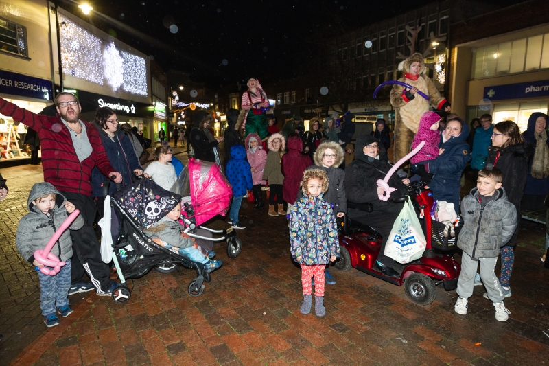 Reindeer bring real festive feel as Spalding’s Christmas lights are ...