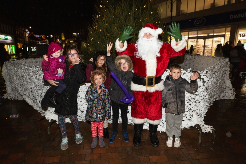 Reindeer bring real festive feel as Spalding’s Christmas lights are ...