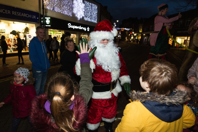 Reindeer bring real festive feel as Spalding’s Christmas lights are ...