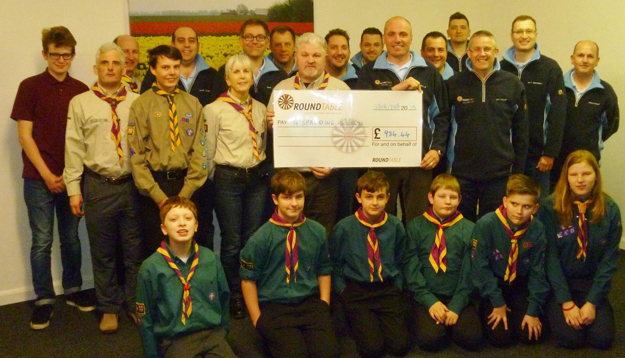 Scout troop and The Rightside Trust benefit from Spalding Round Table ...