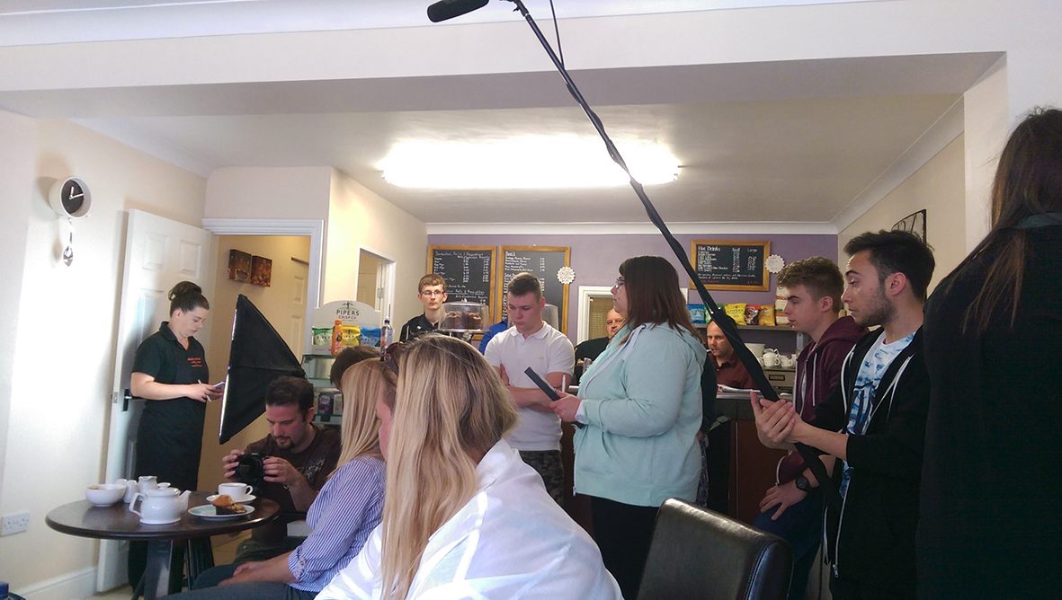 First day of filming for Hollywood-style movie at town cafe - The Voice