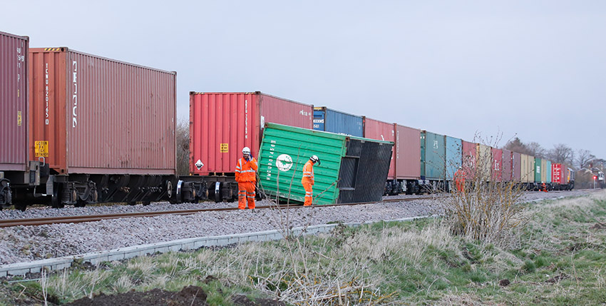 Container blown off freight train: Network Rail implements changes ...