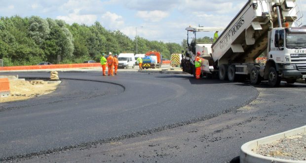Roundabout takes shape at new A17 road junction layout – The Voice
