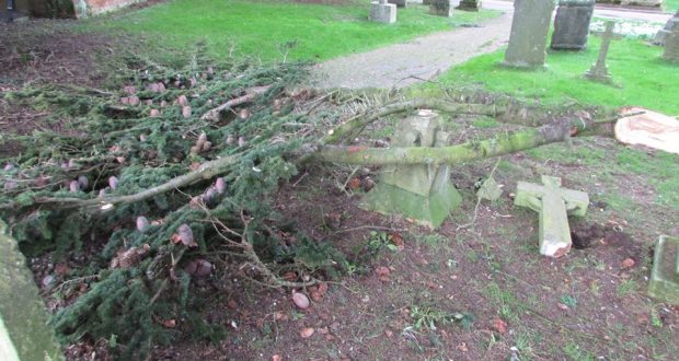 Cemetery feels force of wind – The Voice