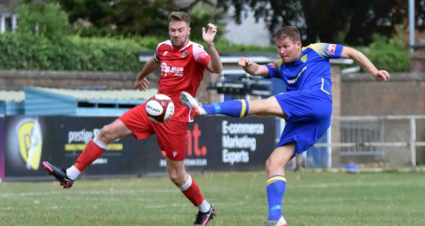 Sandy strike seals Shepshed win for ten-man Spalding United as they ...